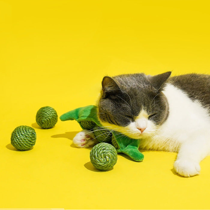 Pea Pod Cat Toy Set | Healthy Fun | Pawsome Couture®
